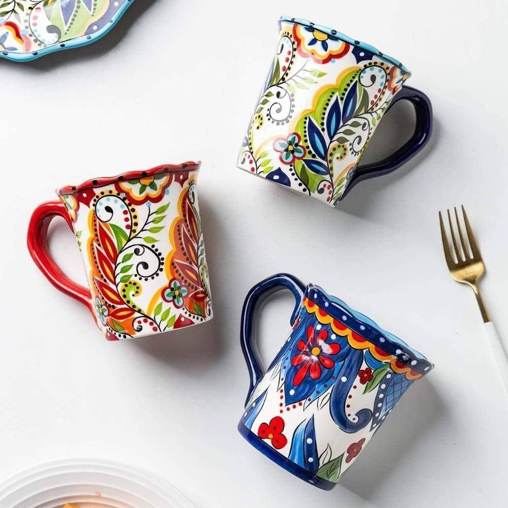 Bohemian Water Mug Set - Artistic and Stylish Dining Collection
