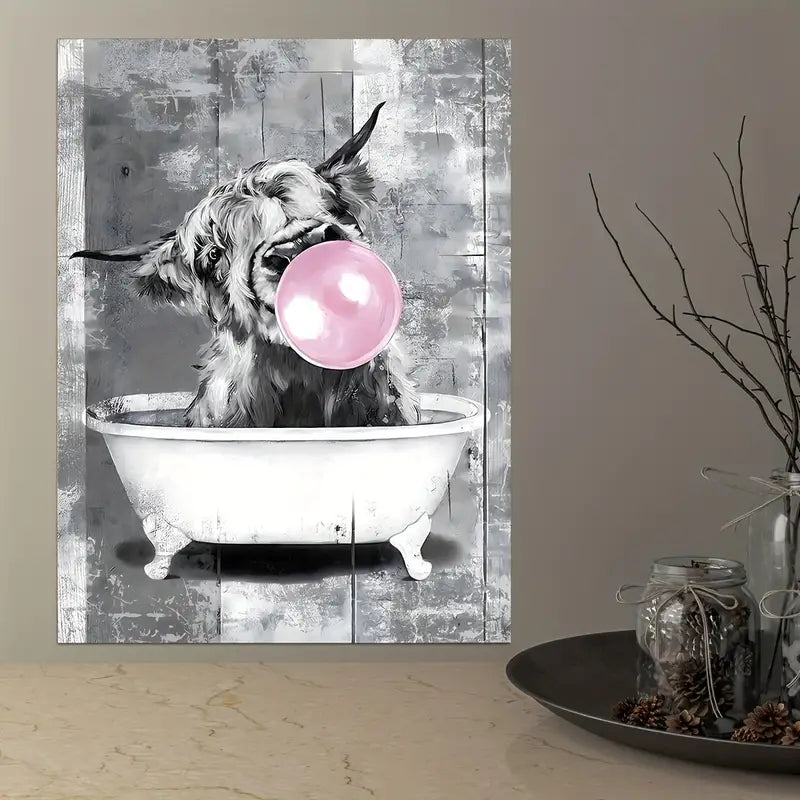 Charming Cow: Bubble Gum Blowing