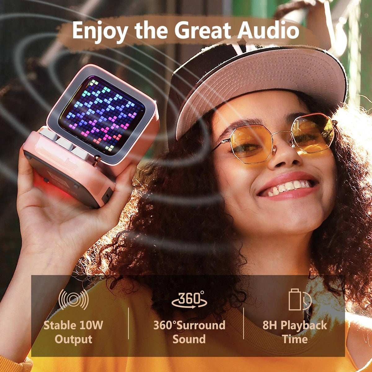 Divoom Ditoo Retro Pixel Art Bluetooth Speaker - Nostalgic and Modern