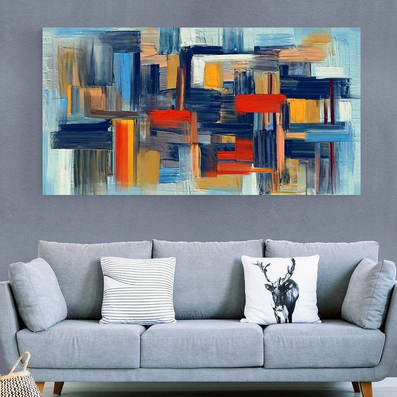 Vibrant Patchwork: Colorful Artwork